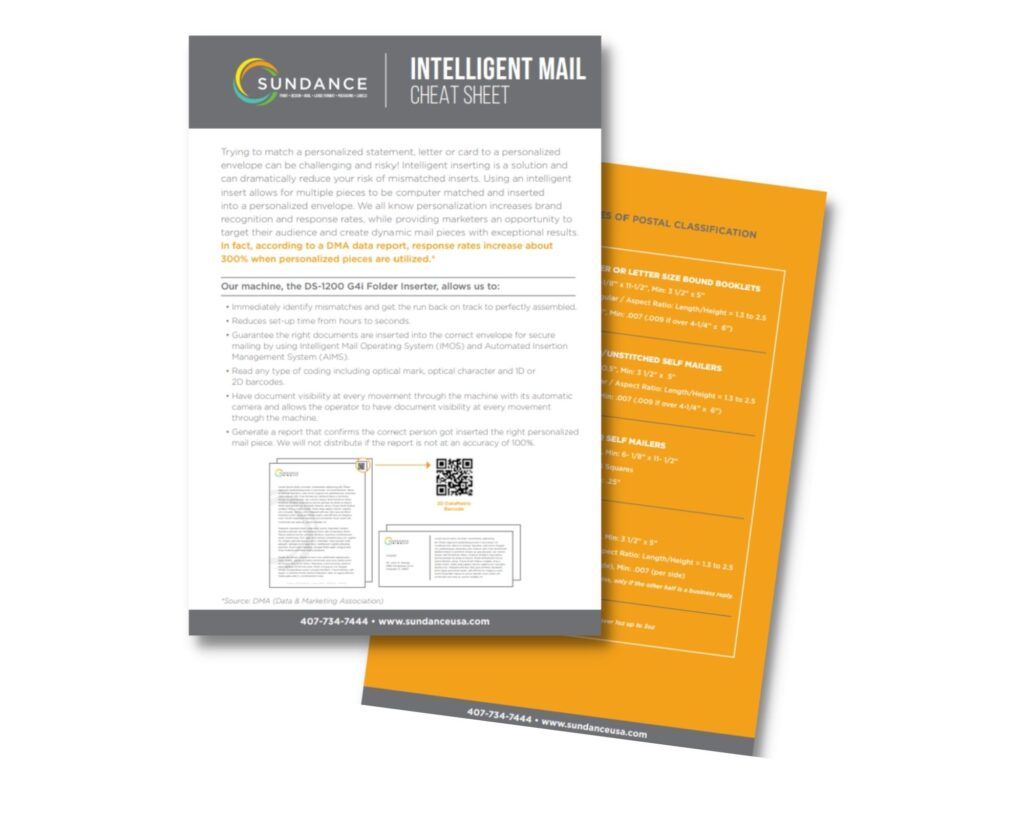 Intelligent Mail Cheat Sheet - SunDance